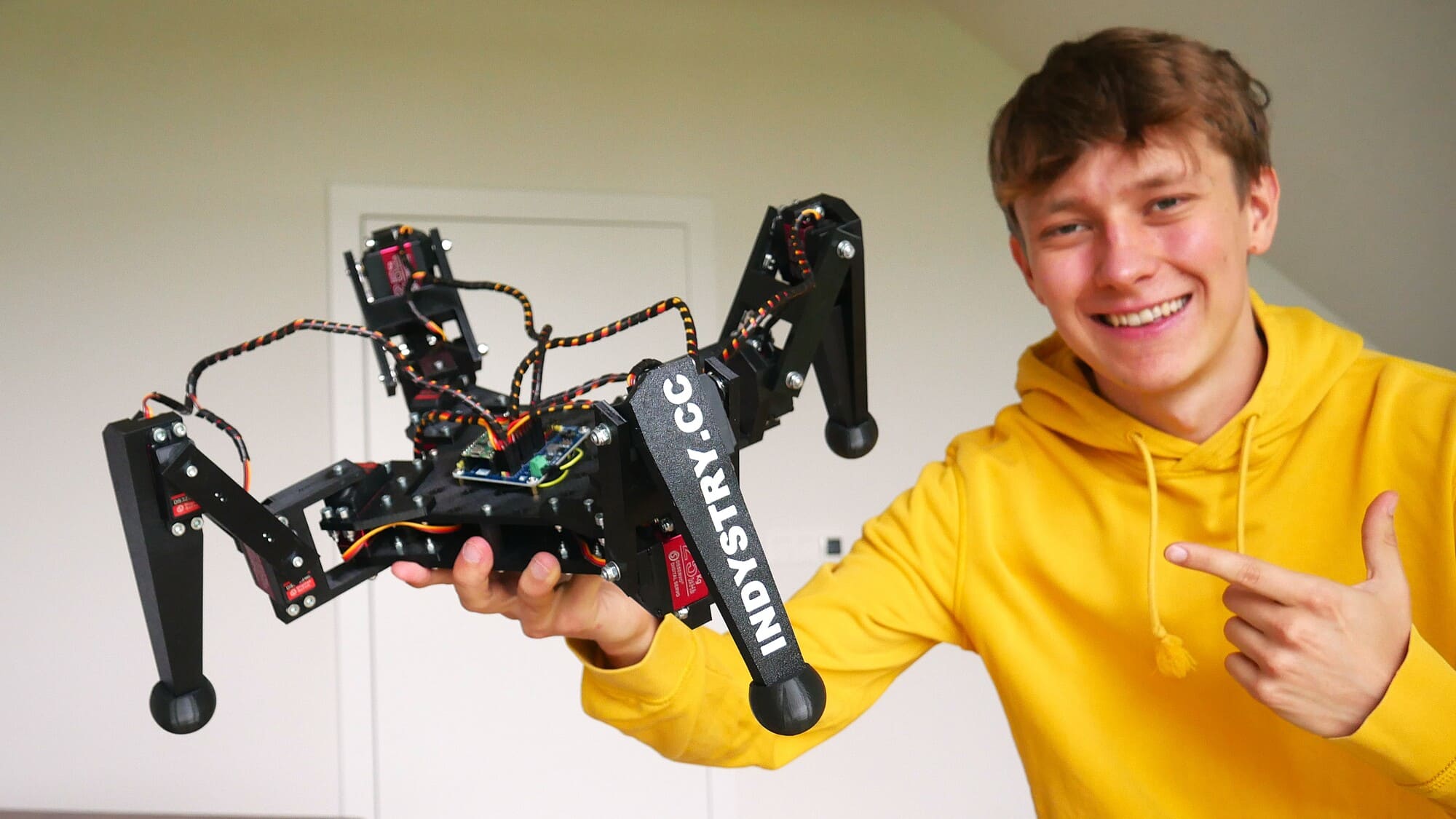 3D Printable 4-Legged Spider Robot - SpdrBot - Indystry.cc